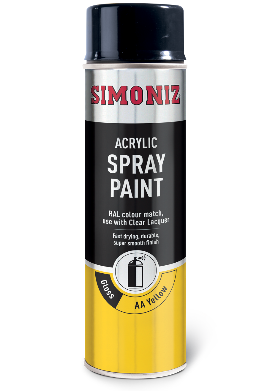 Simoniz Matt Black Engine Enamel Acrylic Spray Paint 500ml SIMVHT30D ...