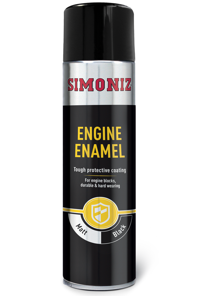 Simoniz Matt Black Engine Enamel Acrylic Spray Paint 500ml SIMVHT30D ...